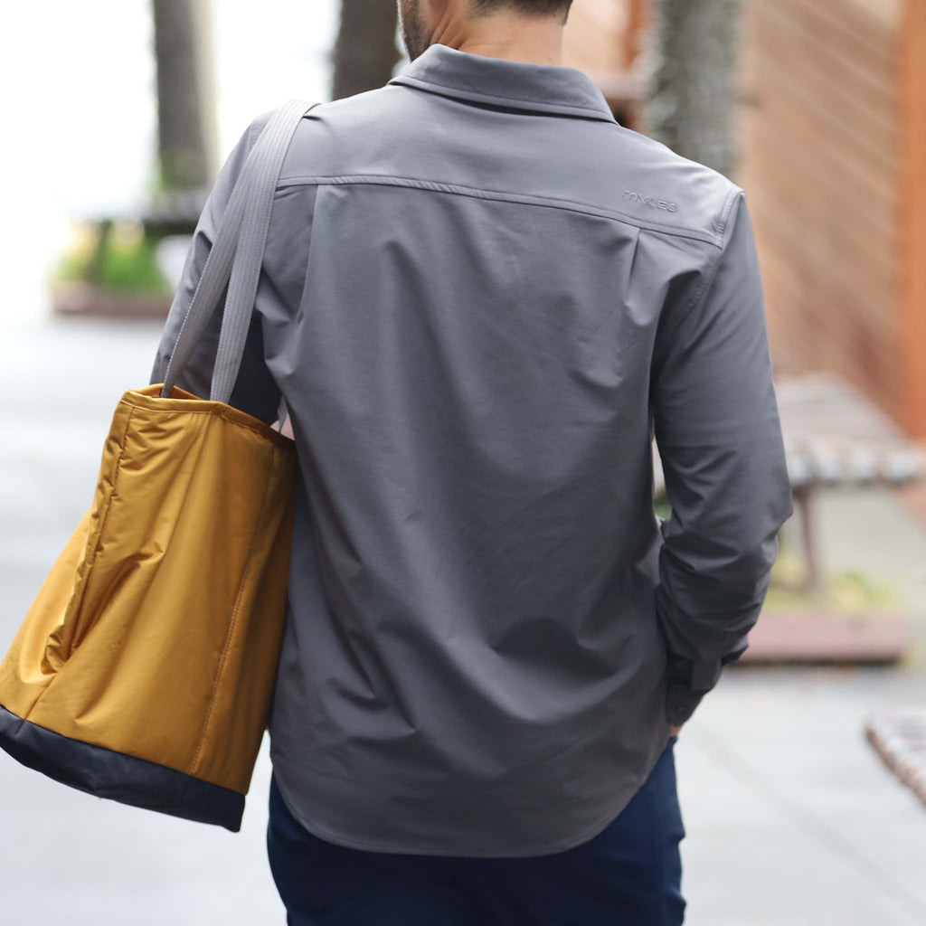 Everyday Overshirt in Graphite | Men's Technical Button-up | Myles ...