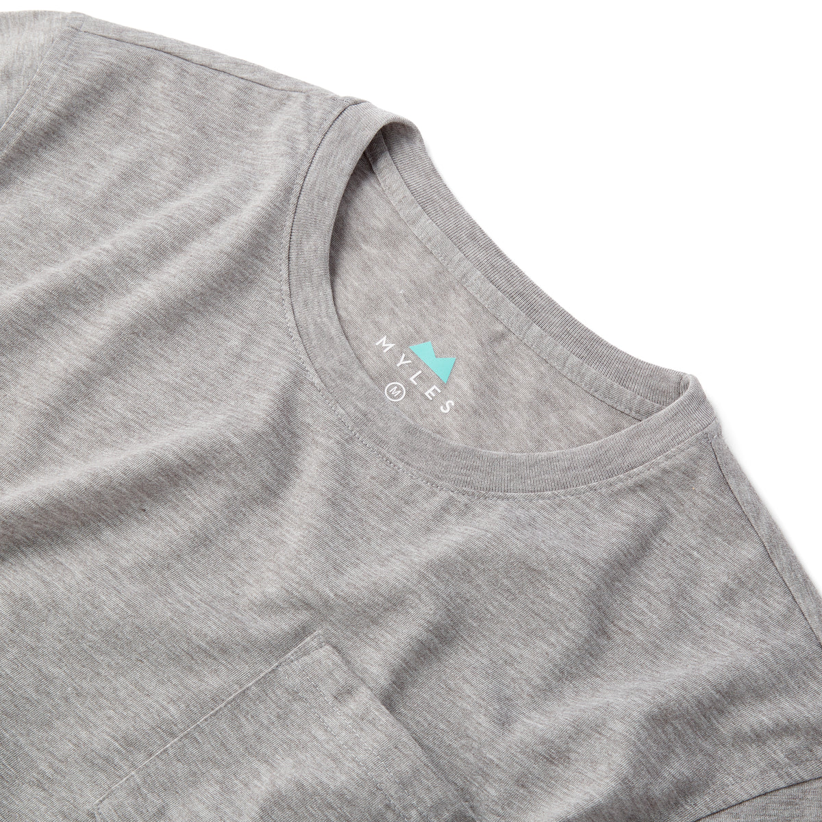 Everyday Pocket Tee in Heather Gray | drirelease® | Myles Apparel ...