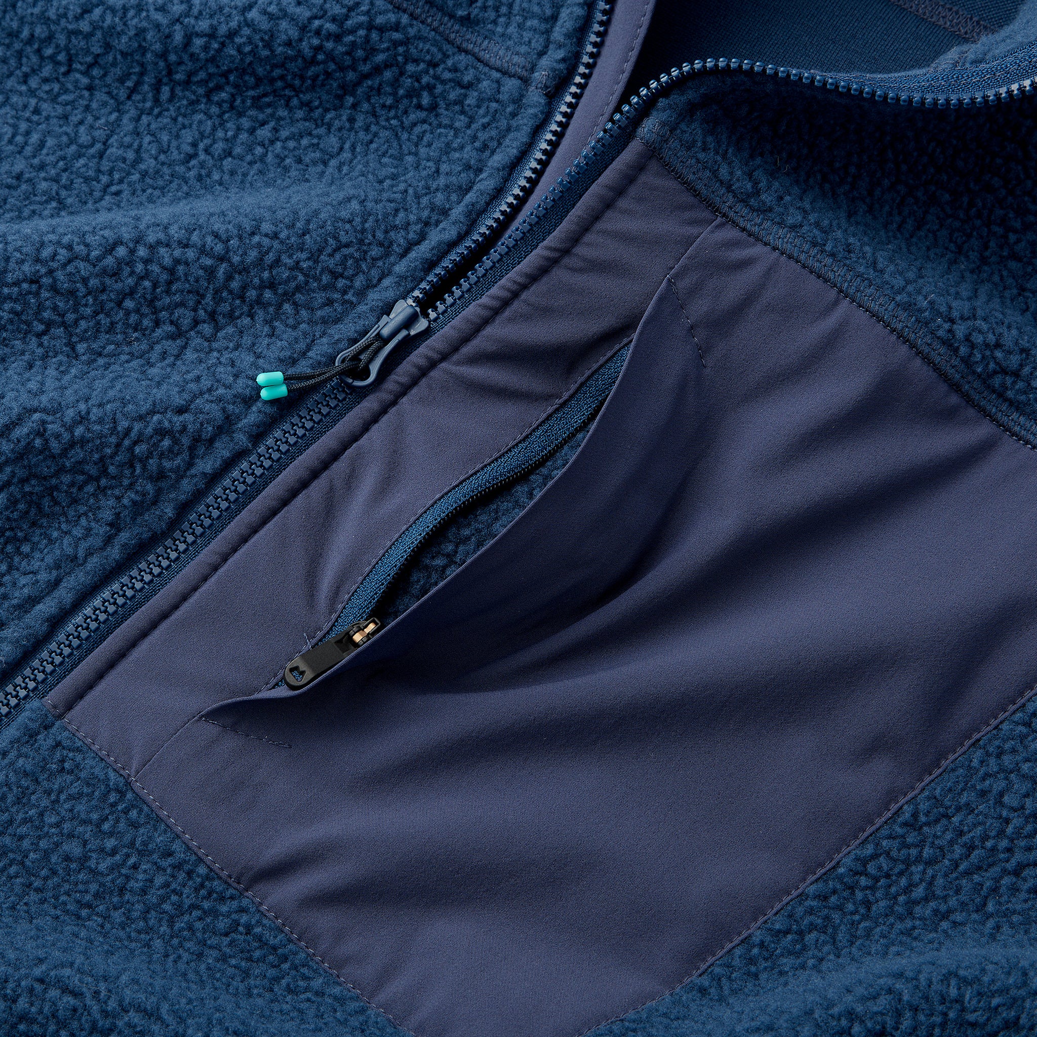 High Pile Sherpa Jacket in River | Men's Zip-Up Fleece Jacket by Myles ...
