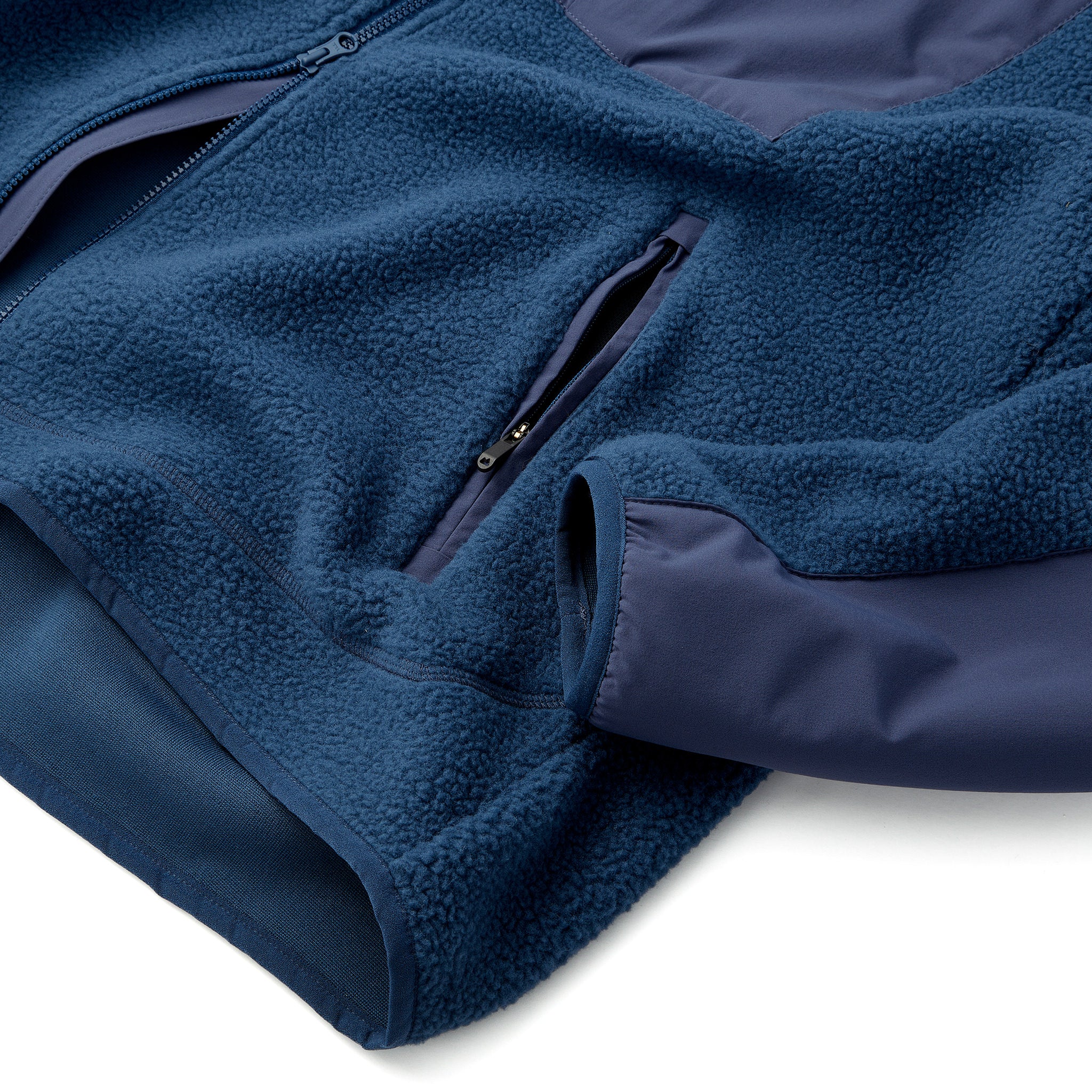 High Pile Sherpa Jacket in River | Men's Zip-Up Fleece Jacket by Myles ...