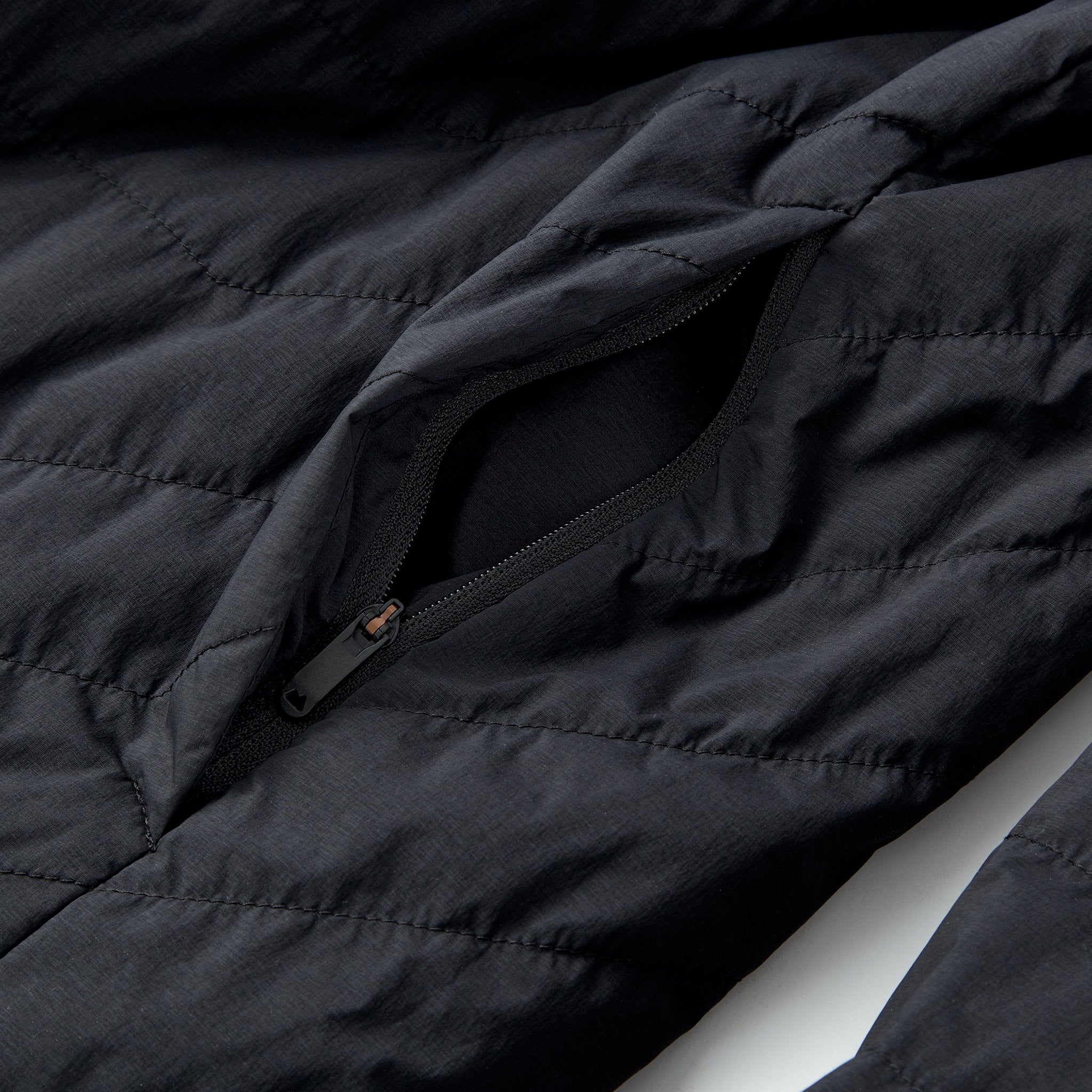 Reversible Insulated Shirt Jacket in Black | Packable for Travel ...