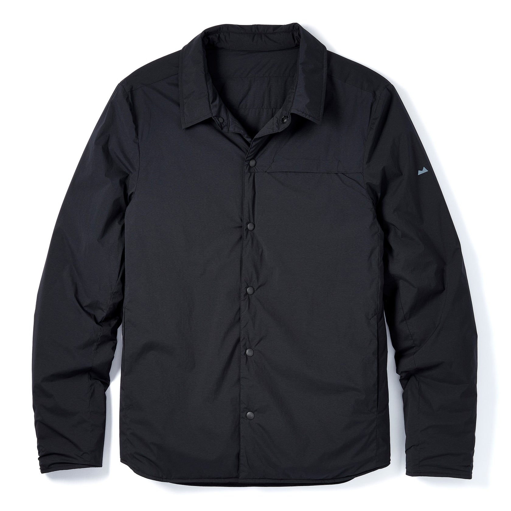 Reversible Insulated Shirt Jacket in Black | Packable for Travel ...