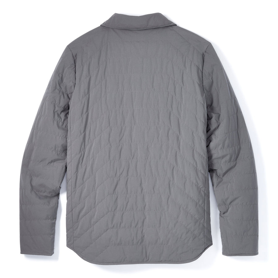 Reversible Insulated Shirt Jacket in Slate Gray | Packable for Travel ...