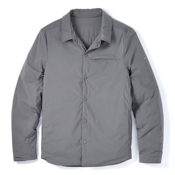 Reversible Insulated Shirt Jacket in Slate Gray | Packable for Travel ...